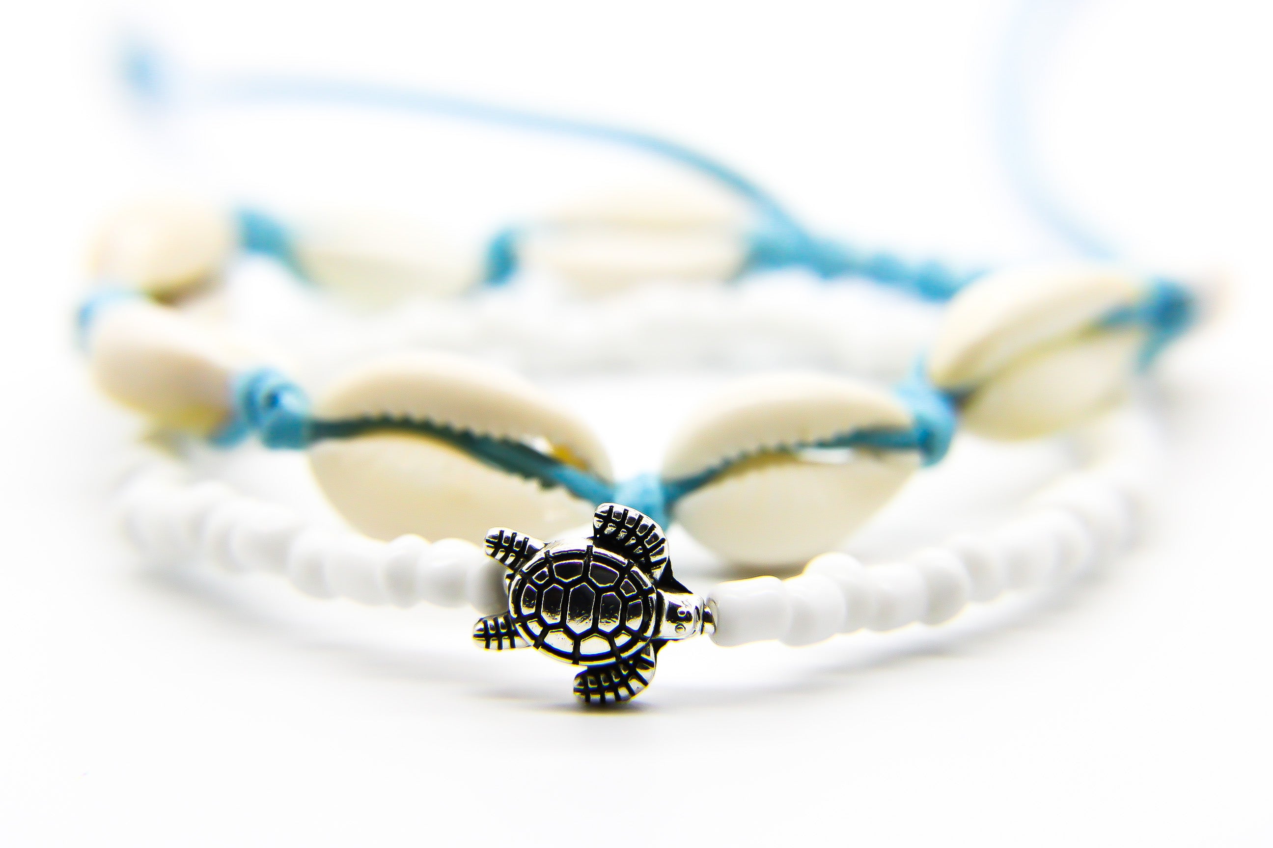 Sea Turtle Anklet | Turquoise Anklet with Cowrie Shells | Beach ...
